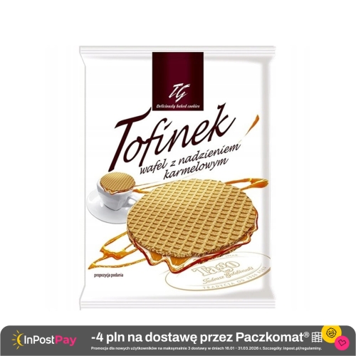 Tago Tofinek Wafel z nadzieniem karmelowym 40 g - eMaja24